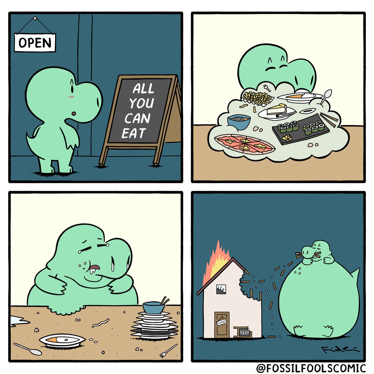 20 Comics of Dinosaur's Daily Life Created By FossilFools | Comics To Read