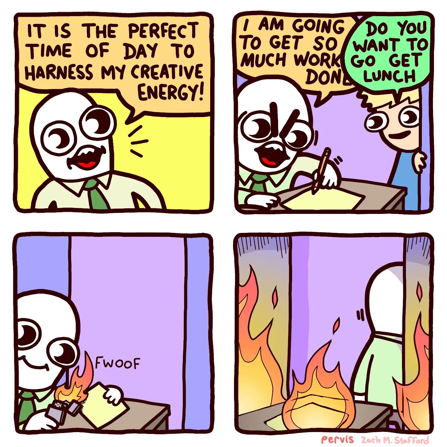 20 Previs Comics Illustrating The Life Of Human with Office Work ...
