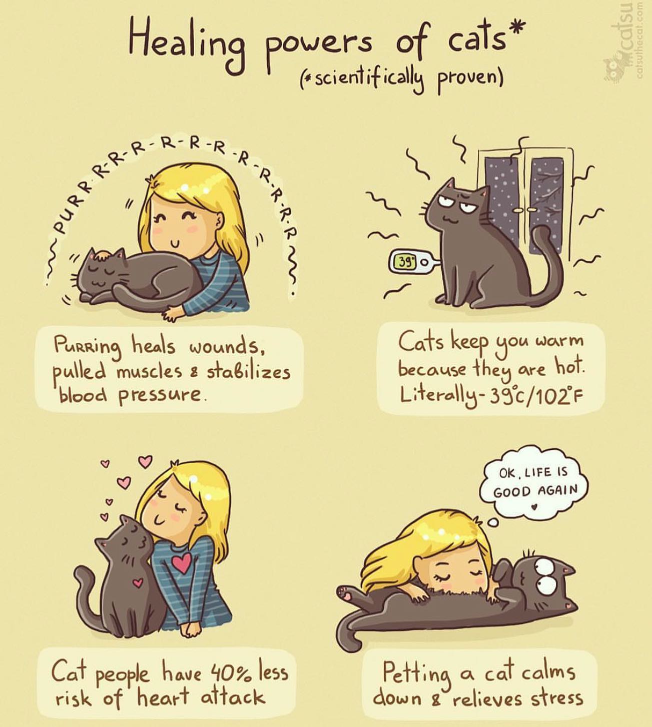 20 Catsu the Cat Comics that Portray the Benefits of Having Cat ...