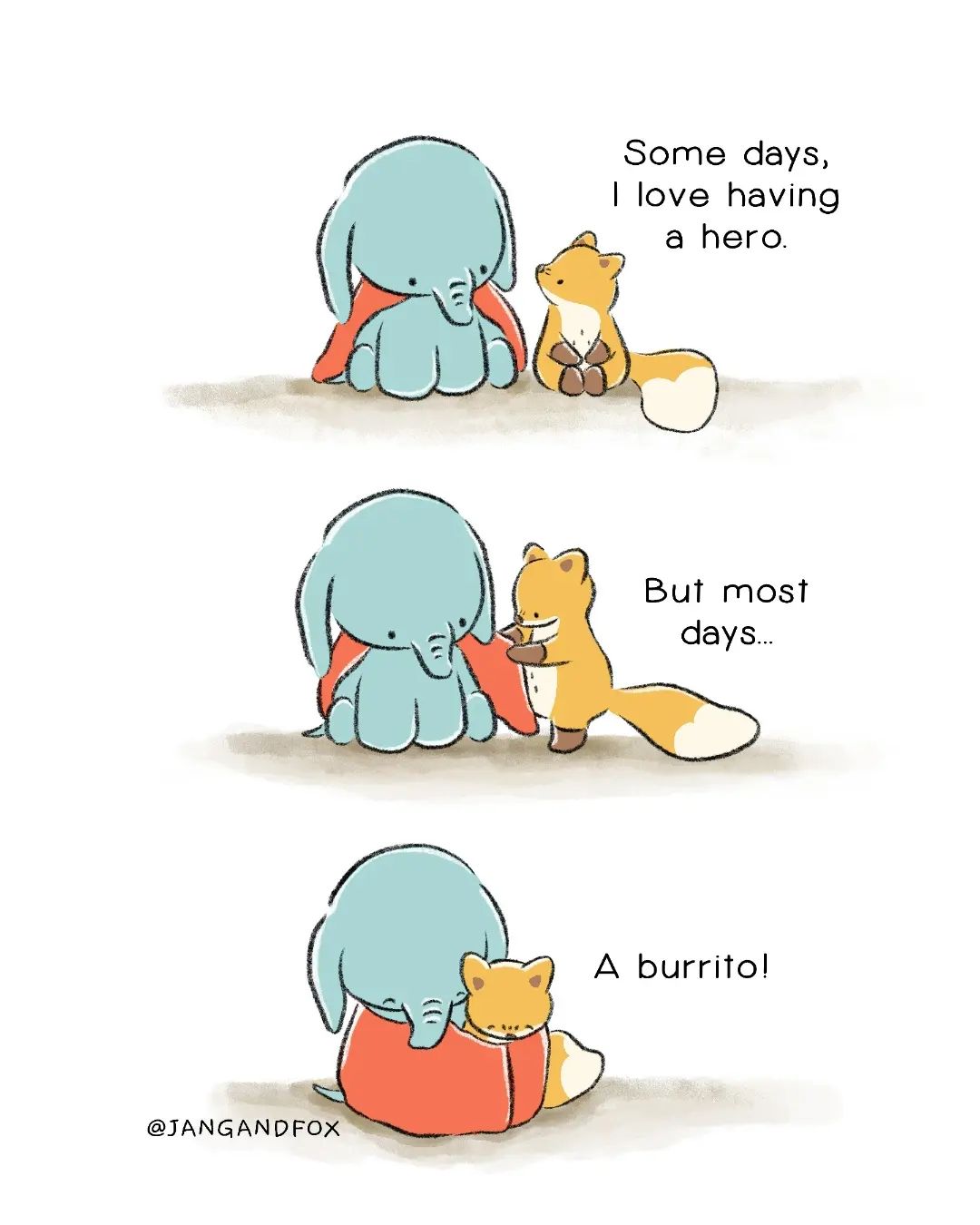 20 Comics Of JangandFox Portying the Friendship love between Elefant ...