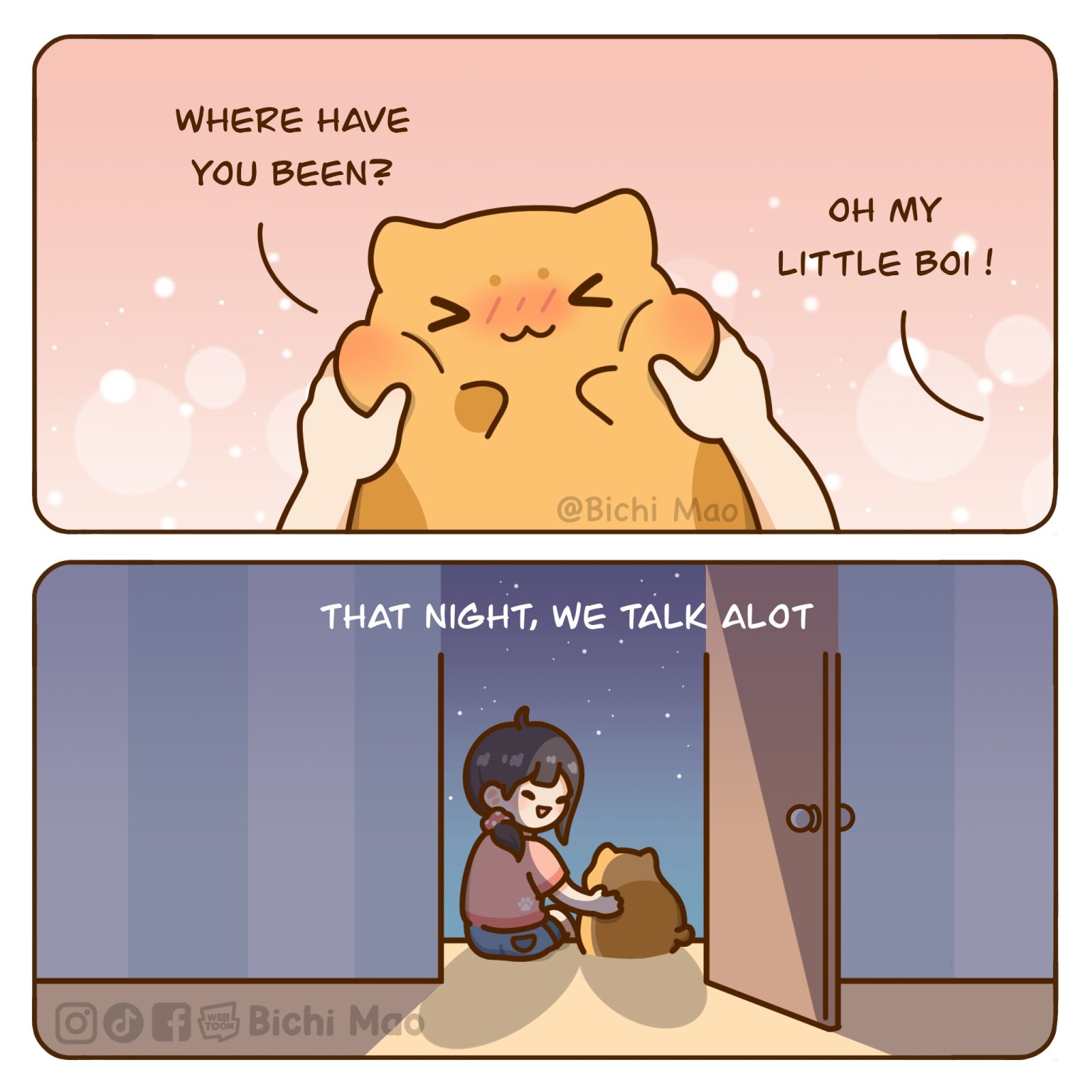 20 Illustrations of Cats If They Live Human Life by Bichi Mao | Comics ...
