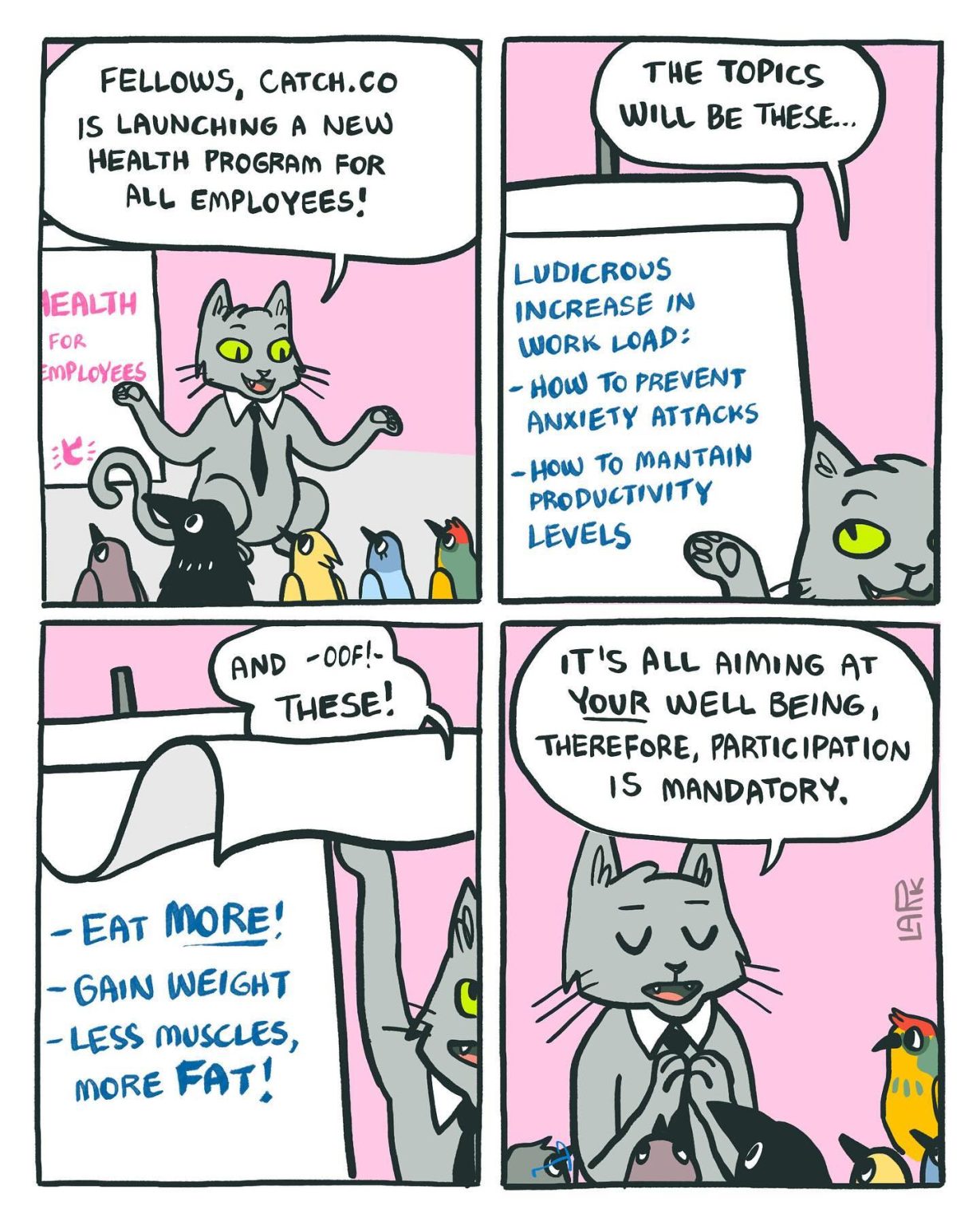 20 Larkness Comics Illustrating the Animal Work Life | Comics To Read