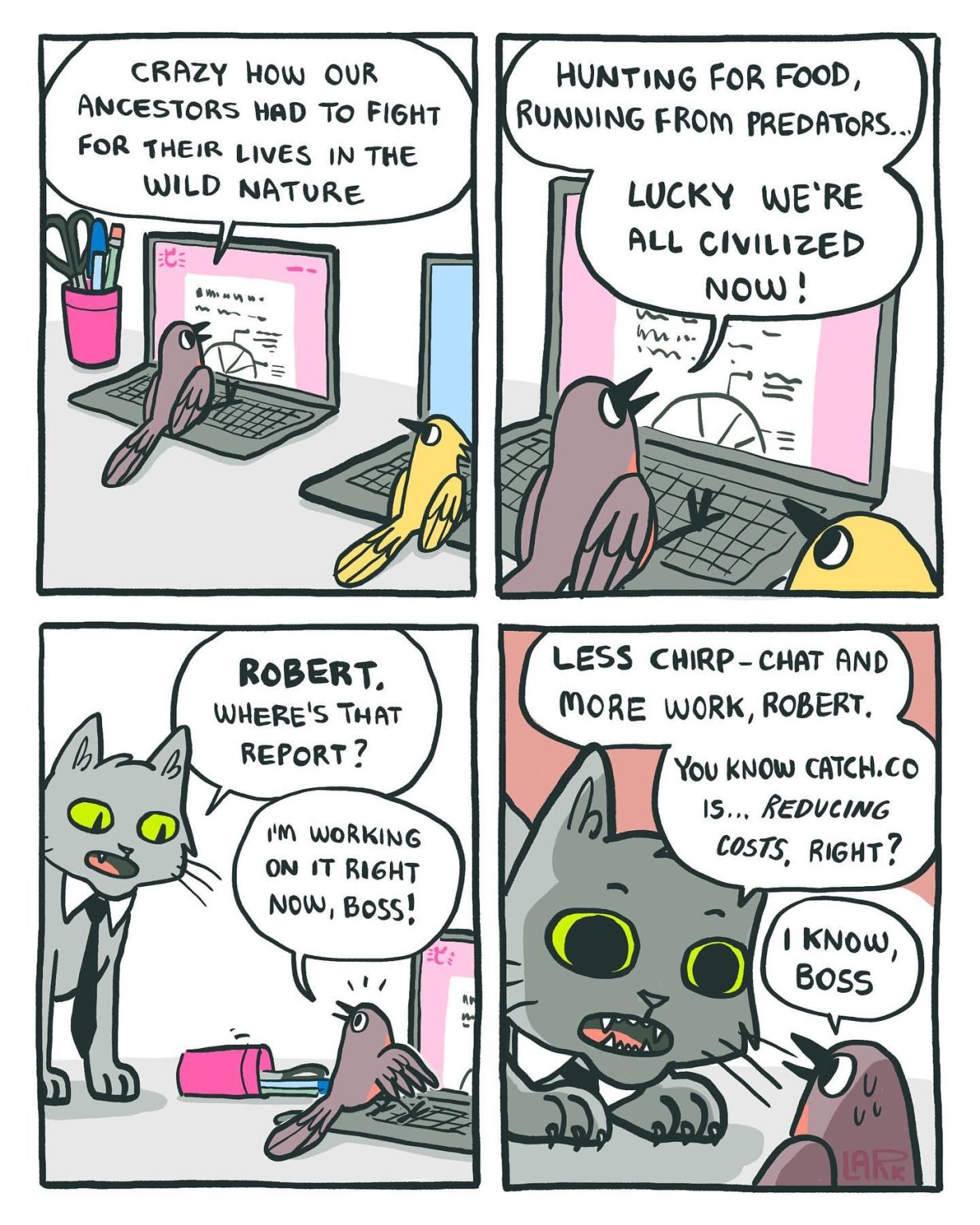 20 Larkness Comics Illustrating the Animal Work Life | Comics To Read
