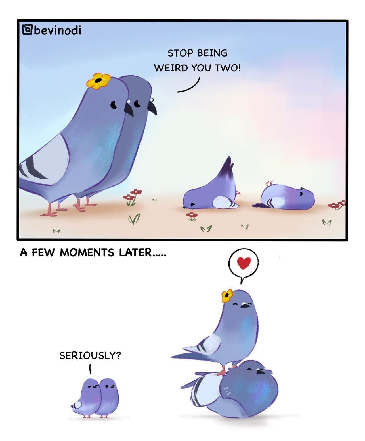 20 Bevinodi Comics Portrays Cute Moments Of Animals With Their Kids ...