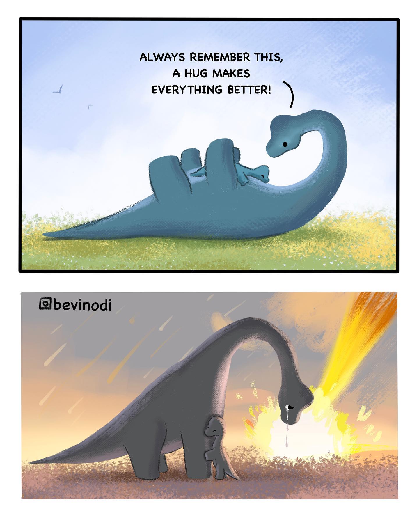20 Bevinodi Comics Portrays Cute Moments Of Animals With Their Kids ...