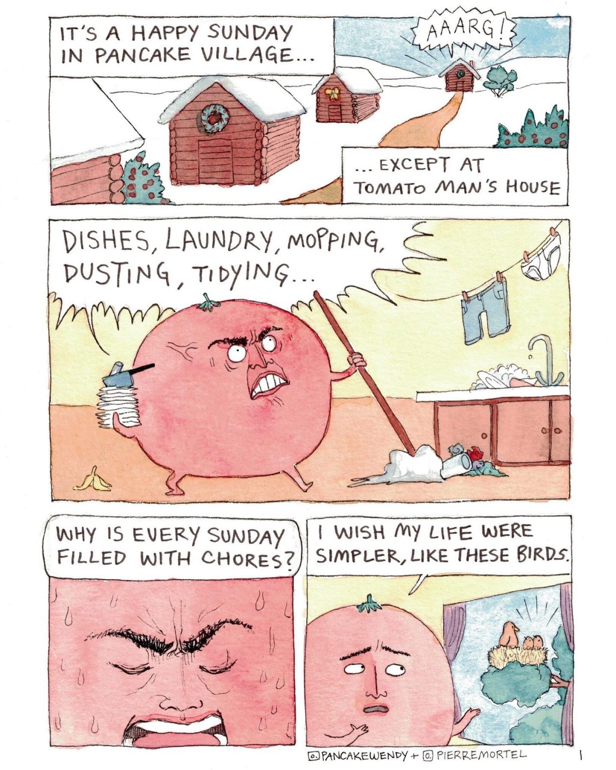 20 Pancake Wendy Hand Drawn Comics With Blend Of Dark Humor and Comedy ...