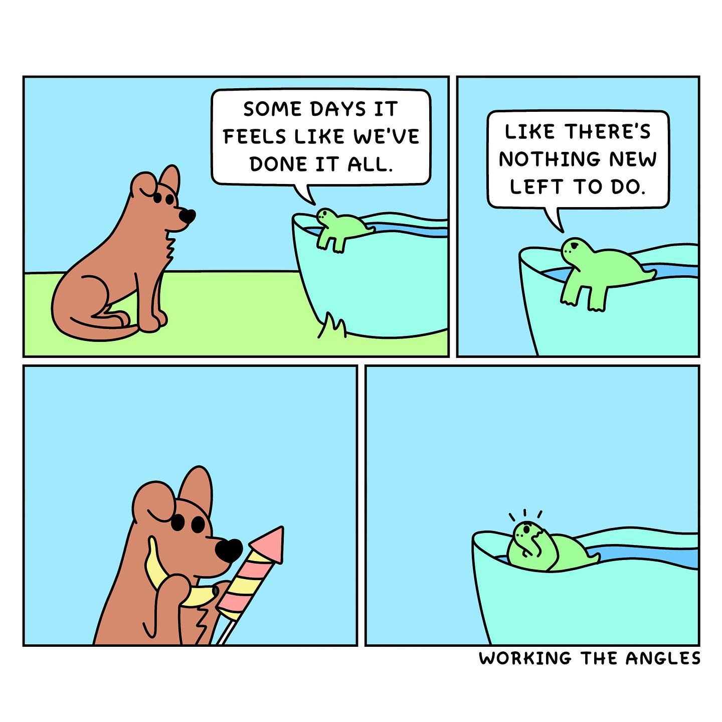 20 Working The Angles Comics Portrays Two Dog Friends Exploring The ...